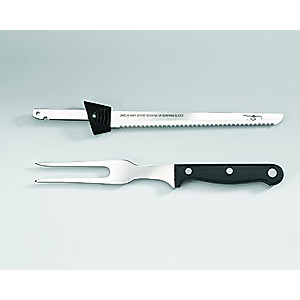 Hamilton Beach Electric Knife for Carving Meats, Poultry, Bread, Crafting Foam and More, Storage Case and Serving Fork Included, Black