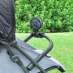 HomeLifairy Stroller Fan Clip On for Baby Battery Operated Fan Portable Fan Rechargeable Mini Handheld Car Seat Fan Small USB Desk Personal Fan for Stroller Accessories Crib Car Rides (Black)