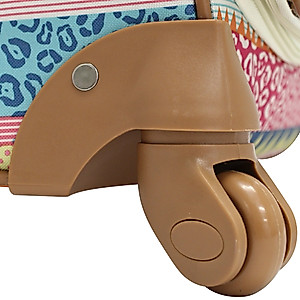 Lily Bloom Carry On Expandable Design Pattern Luggage With Spinner Wheels (20in, On the Prowl)