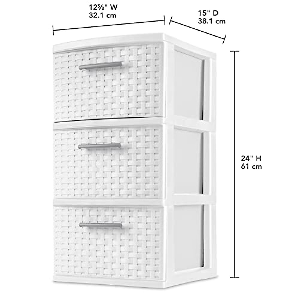 SENAX New Drawer Storage, White, Set of 2