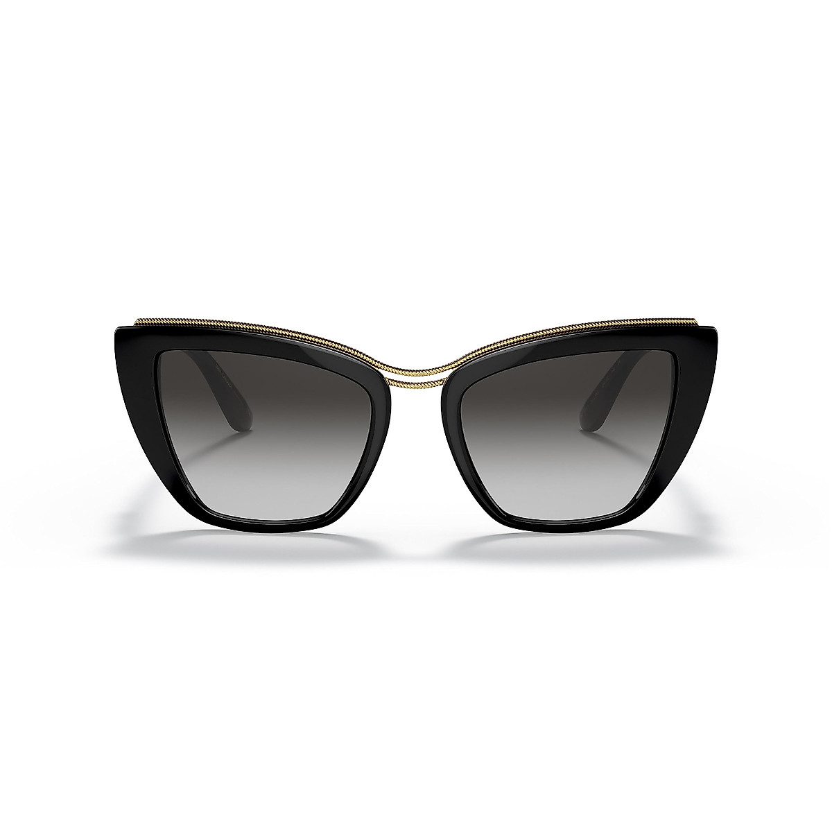 Dolce & Gabbana Women's Round Fashion Sunglasses, Black/Gradient Grey, One Size