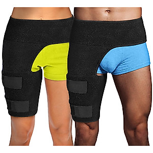 Hip Brace Thigh Compression Sleeve | Hip Sciatica Pain Relief Device Brace | Hamstring & Groin Compression Sleeve Wrap for Sciatic Nerve Relief | Hip Support Brace for Women & Men | Large / Right