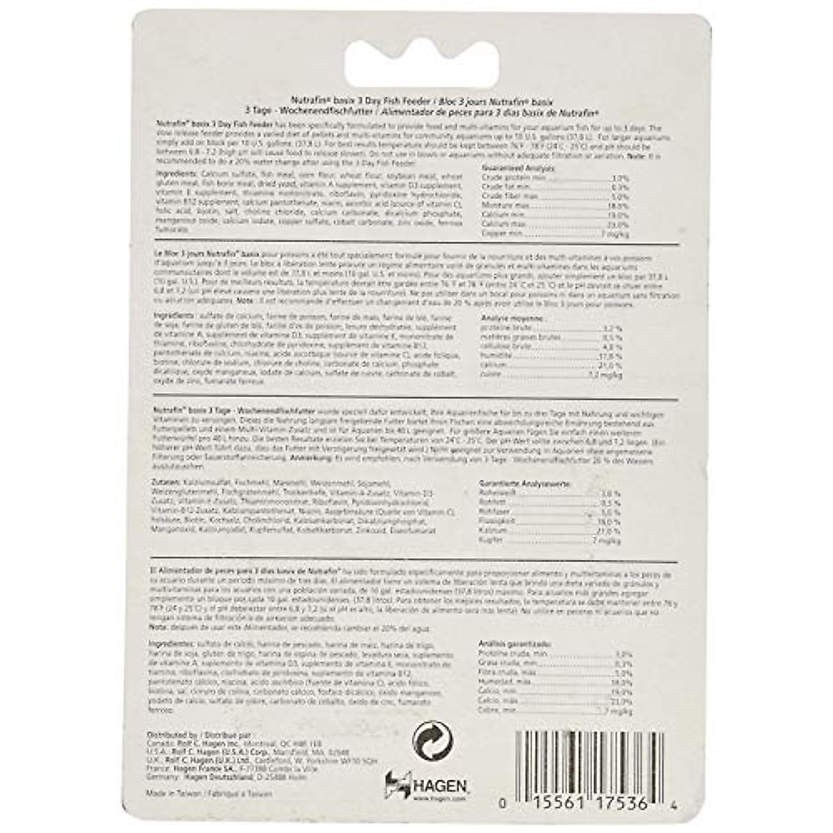 Nutrafin 3 Day Treasure Chest Holiday Fish Feeder, 4-Pack