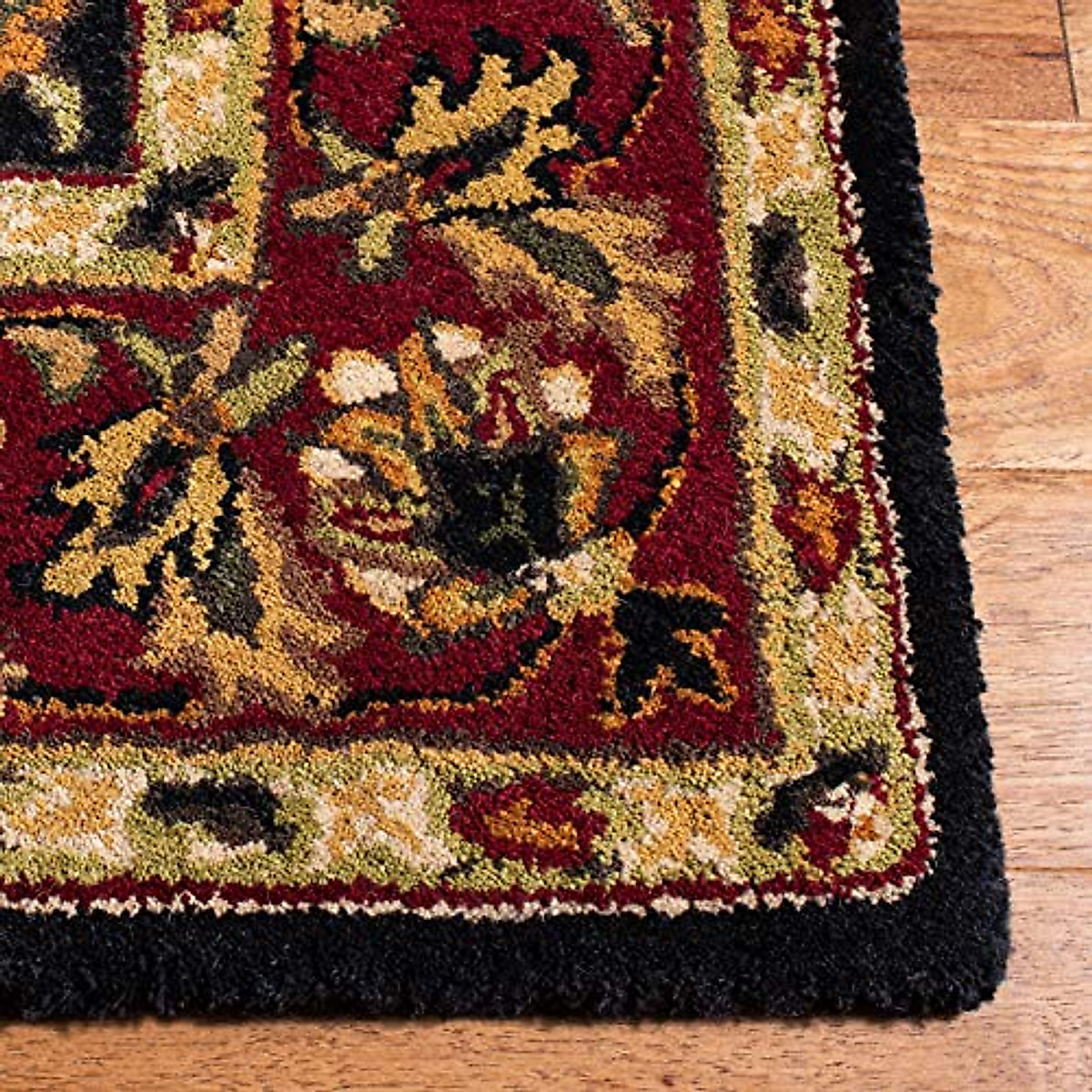 SAFAVIEH Heritage Collection Accent Rug - 2'3" x 4', Black & Red, Handmade Traditional Oriental Wool, Ideal for High Traffic Areas in Entryway, Living Room, Bedroom (HG953A)