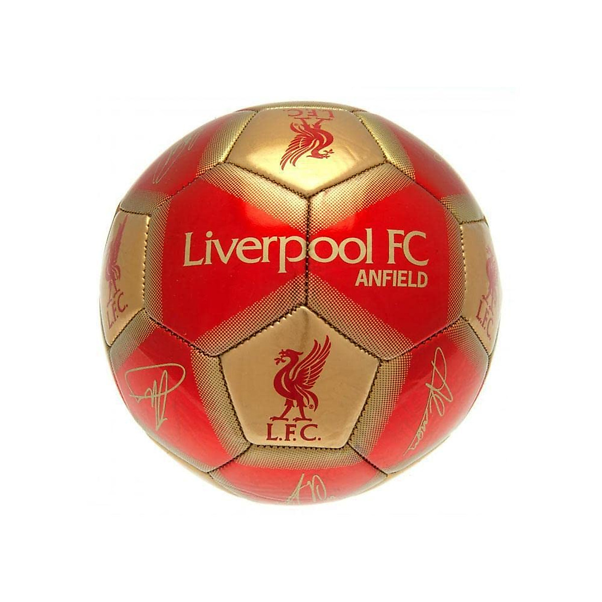 Liverpool FC Signature Mini Football (One Size) (Red/Gold)