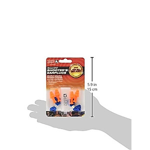 Howard Leight by Honeywell SmartFit Corded Reusable Shooting Earplugs, 2-Pairs (R-01520), Orange With Blue