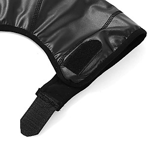 YOOJIA Faux Leather Single Shoulder Brace Support Strap Injury Protector Wrap Belt for Women and Men Black X-Large