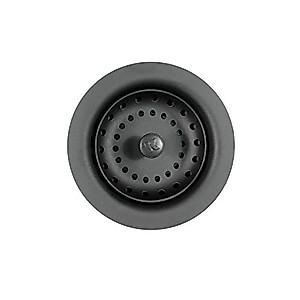 Plumb Pak K5414BLK Keeney Stainless Steel Kitchen Sink Strainer with Fixed Post Basket, Fits Standard 3-1/2-Inch Openings, 3-1/2 In. to 4 In, Black