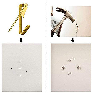 Picture Hanging Hooks, 50 Pcs Heavy Duty 10-50 lbs Picture Hangers Hardware kit with Nails for Picture Frame, Canvas, Mirror Hanging Decoration