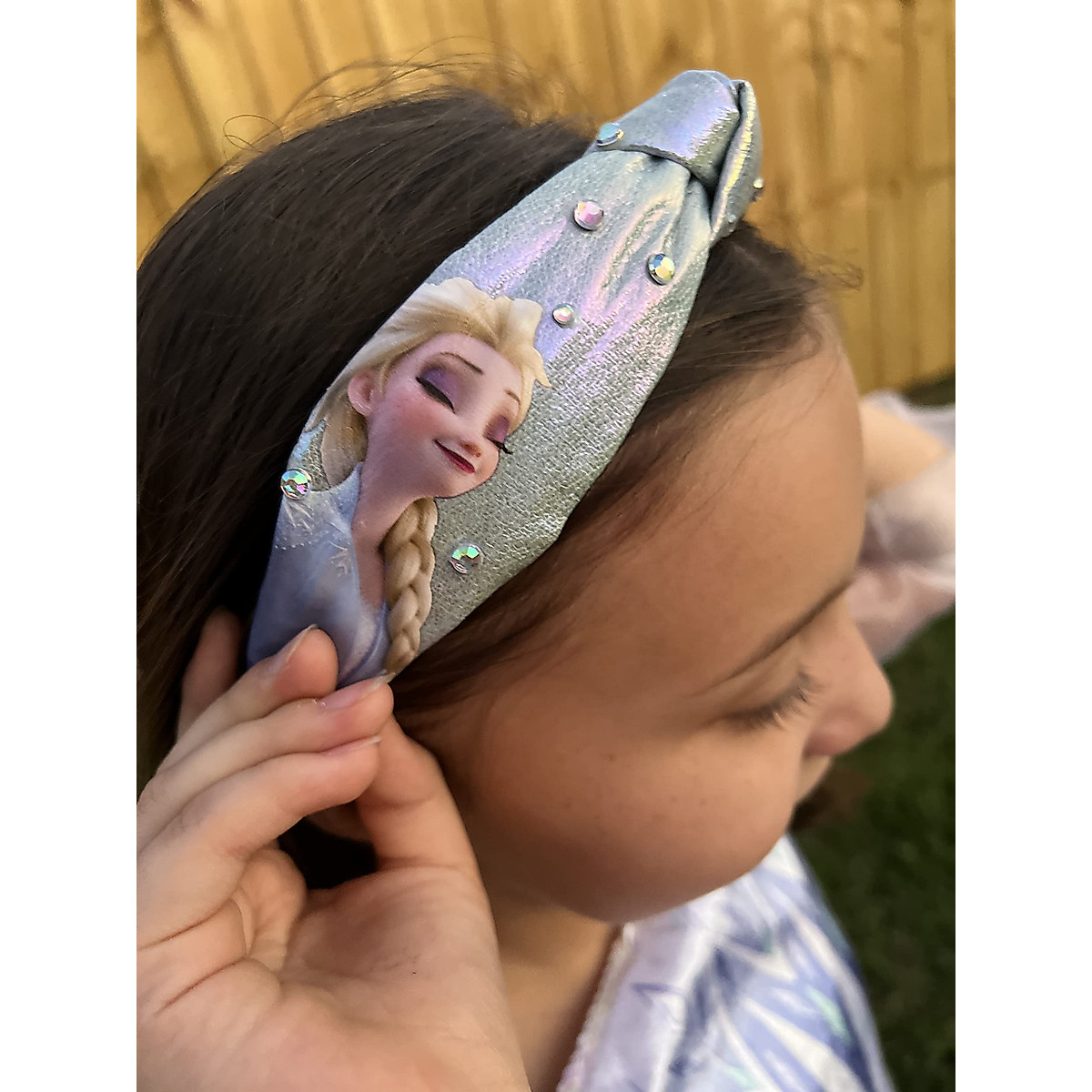 LUV HER Disney Frozen 2 Elsa Knot Headband with Diamond - Headbands For Girls - Hair Accessories For Her