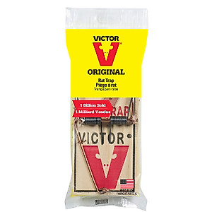 Victor M201 Metal Pedal Sustainably Sourced FSC Wood Snap Rat Trap - 12 Wooden Rat Traps