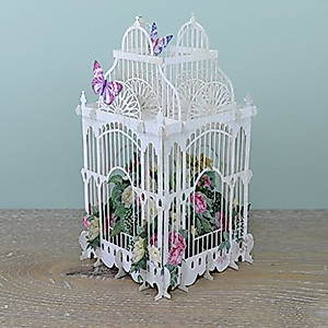 Paper d'Art Flower Cage 3D Pop Up Greeting Card