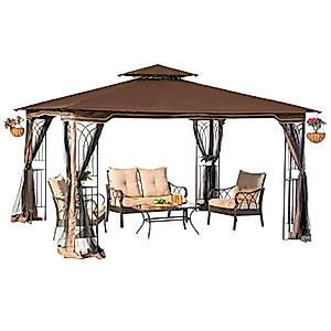 Brown Replacement Gazebo Canopy for 10 x 12 Regency II Patio Gazebo; Easily Update Your Gazebo