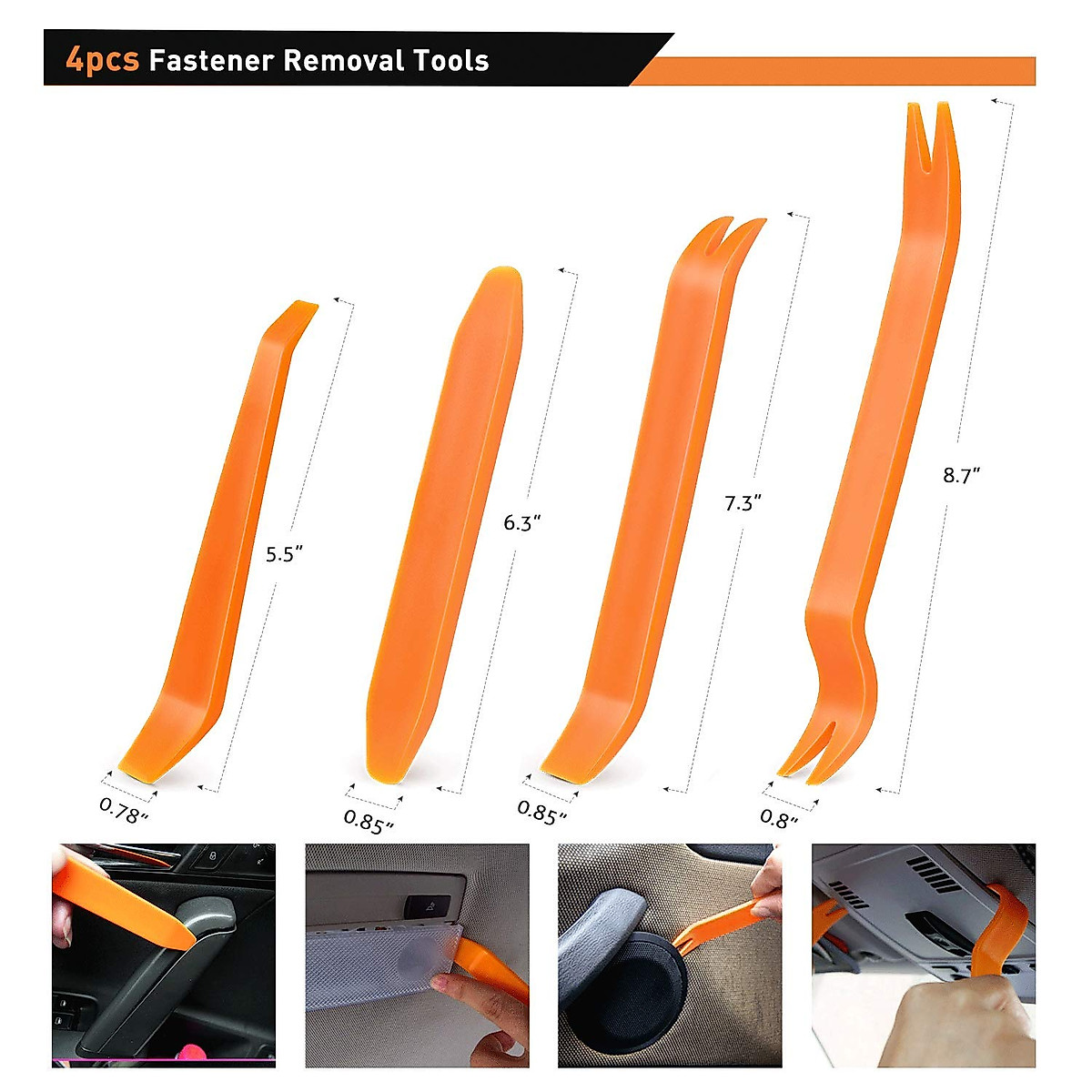 GOOACC 480PCS Bumper Retainer Clips with Fastener Remover Car Plastic Rivets Push Retainer Kit -Door Trim Panel Clips for Toyota GM Ford Honda Acura Chrysler