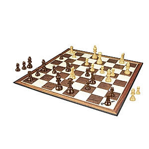 Family Classics Chess by Pressman - with Folding Board and Full Size Chess Pieces
