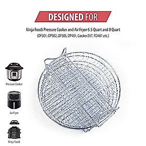 Dehydrator Rack For Ninja Foodi Accesories, Pressure Cooker and Air Fryer 6.5 Quart & 8 Quart - Stainless Steel Cooker Rack With Five Stackable Layers