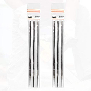 Honoson 6 Pieces 3/16 Inch 4.8 mm Chainsaw Chain Sharpening Round Files for Sharpening and Filing Chainsaws and Other Blades
