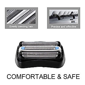 32B Foil Cutter Shaver Replacement Part for Br-aun Series 3 Shaver Foil Cartridge Cassette Head Compatible 301S 310S 320S 330S 340S 360S 380S 3000S 3020S 3040S 3080S