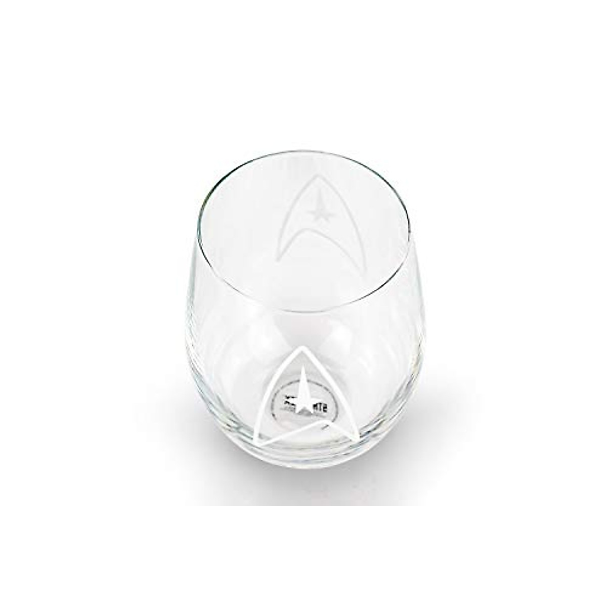 Toynk Star Trek Stemless Wine Glass Decorative Etched Command Emblem | Holds 20 Ounces