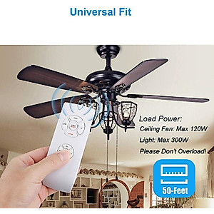 Ceiling Fan Remote Control Kit, WI-FI Smart Fan Control Timing Wireless Control with Amazon Alexa