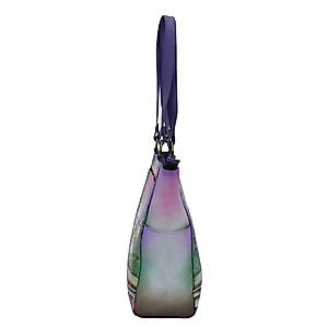 Anna by Anuschka Women's Hand Painted Genuine Leather Large Shoulder Tote - Paris Sunrise