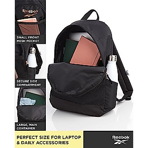 Reebok Backpack - Rimson Sports Gym Bag - Lightweight Carry On Weekend Overnight Luggage - Casual Daypack for Travel, Beach, Black-New