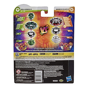 BEYBLADE Burst Rise Hypersphere Dual Pack Shield Kerbeus K5 and Behemoth Cyclops C5-2 Right-Spin Battling Top Toys, Ages 8 and Up