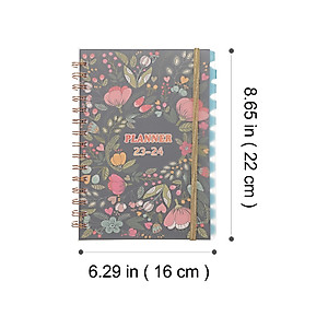 Cabilock 2023 Agenda Book Spiral Notepad Note Taking Notebook Work Notepad Floral Note Pads Planner Notebook Writing Journal Notebook Note Supplies Office Accessory Time Management Notepad