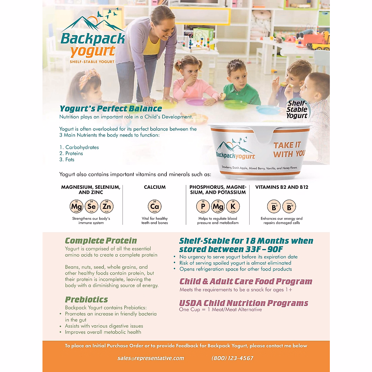 Backpack Yogurt, Strawberry 4 oz. (48 count) - Real Fruit Yogurt - No Fridge Needed - Kosher Certified - Gluten Free Snack For All Ages