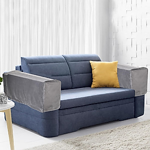 BESPORTBLE Set of 2 Sofa Armrest Covers, Stretch Armchair Covers for The Arms Anti-Slip Chair Arm Covers Protectors Removable for Sofa Chair Recliner Couch Loveseat (Grey)