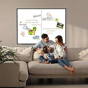 Magnetic Dry Erase White Board 48x36 Inch, 4x3 WhiteBoard Foldable Aluminum Frame Wall Mounted Dry Erase Board for School Office and Home