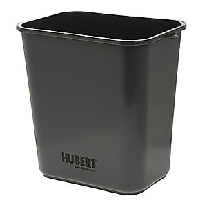 HUBERT® Trash Can 28 Quart Grey Plastic - 14 1/2 L x 10 1/2 W x 15 1/2 H