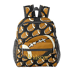 Eiis Sports Pattern Football Personalized School Backpack for Kid-Boy /Girl Toddler Daypack Kindergarten Travel Bookbag