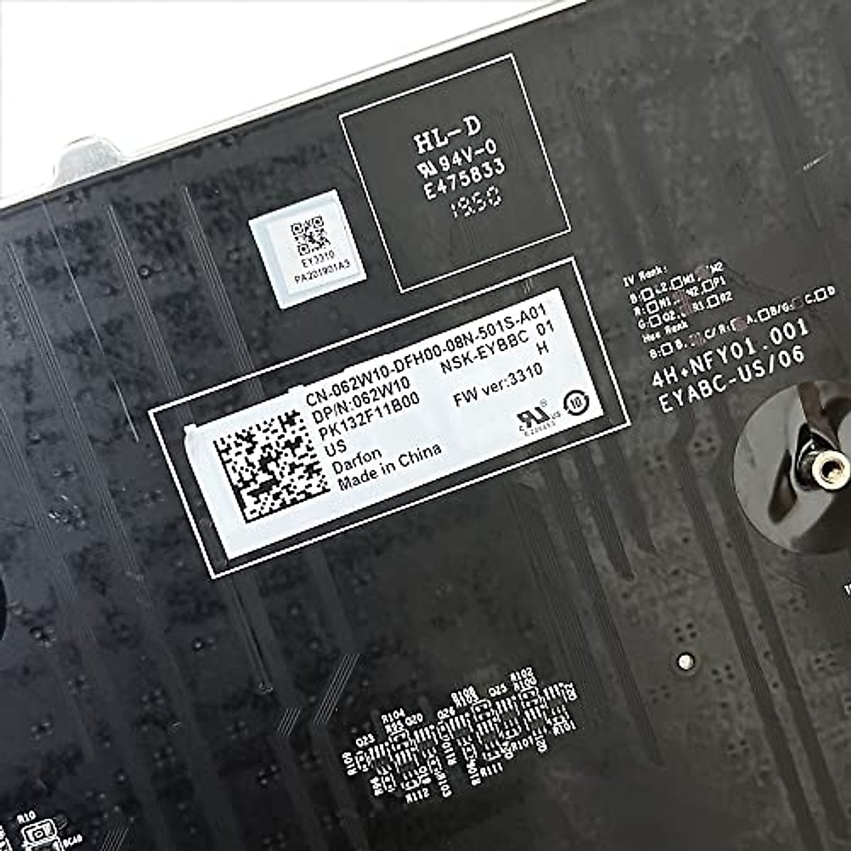 ZAHARA Laptop RGB Keyboard US English with Backlit Replacement for DELL Alienware Area 51M R1 AWAR51M-7350WHT 07FJHC / Alienware 17 R5 062W10 62W10 PK132F11B00 NSK-EYBBC