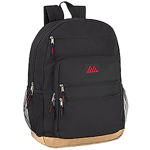 Multipocket Laptop Backpack for Men, Women – Vinyl Bottom Laptop Backpack with Pockets for College, Travel, Work (Black)