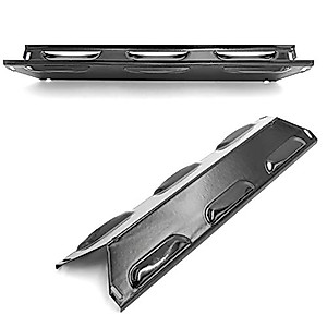 Hongso 14 7/8 Inch Porcelain Steel Gas Grill Heat Shield, Heat Tent, Burner Cover Replacement for Kenmore 146.23678310 146.23679310 640-05057371-6 640-05057373-6, 3-Pack (PPF231)