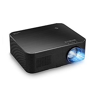 Projector Native 1080P &300" Home Movie Projector, Portable Projector with Built-in Dual Speakers, Outdoor Theater Video Projector Compatible with HDMI/USB/Video/AV