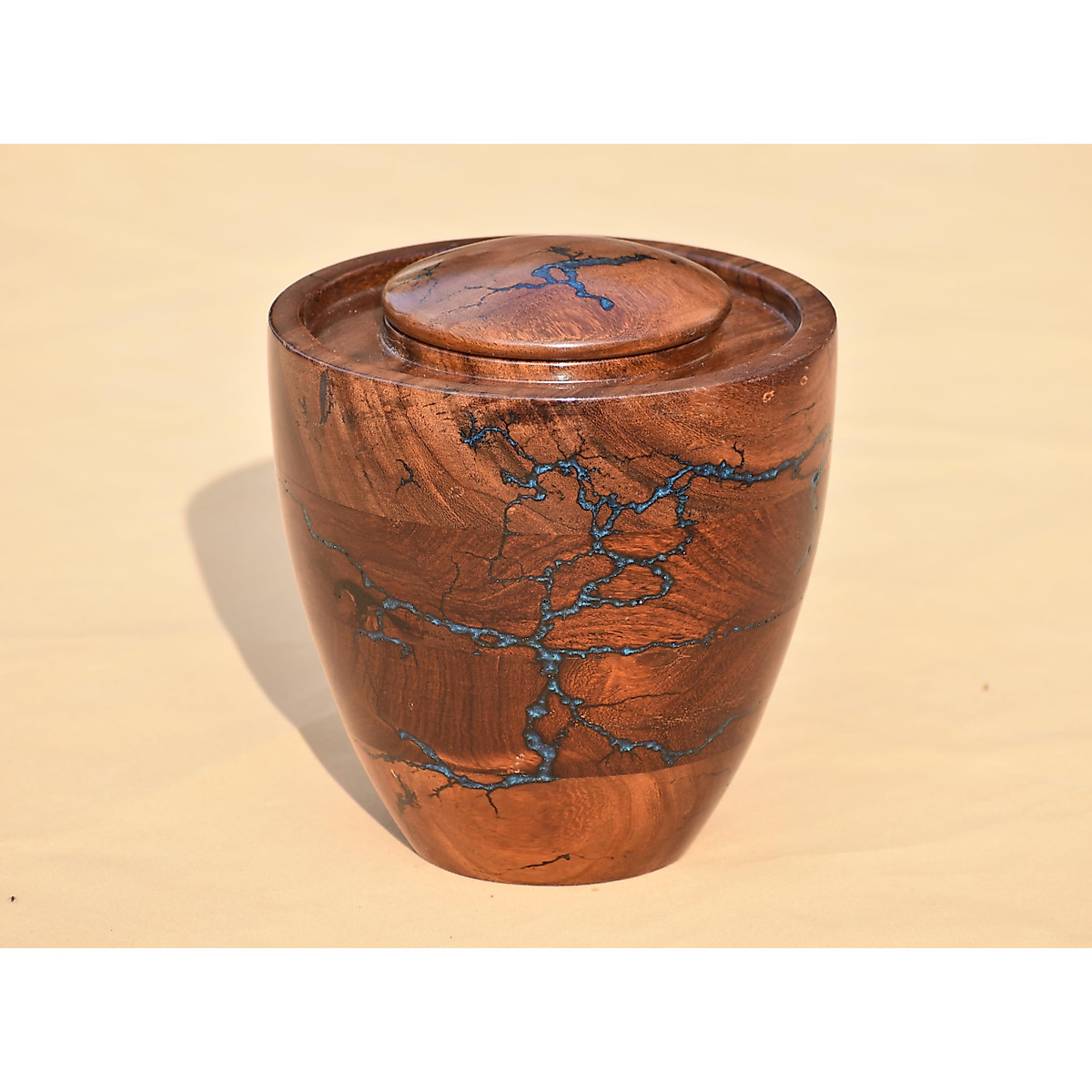 Rosewood Decorative urn Funeral Urn Pet Loss urn Memorial urn Wooden urn Box Lichtenberg Figure Resin urn for Ashes Cremation urn Urn for Human Ashes (Large up to 200 lb)