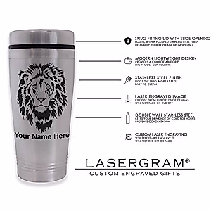 LaserGram 16oz Commuter Mug, Drum Set, Personalized Engraving Included