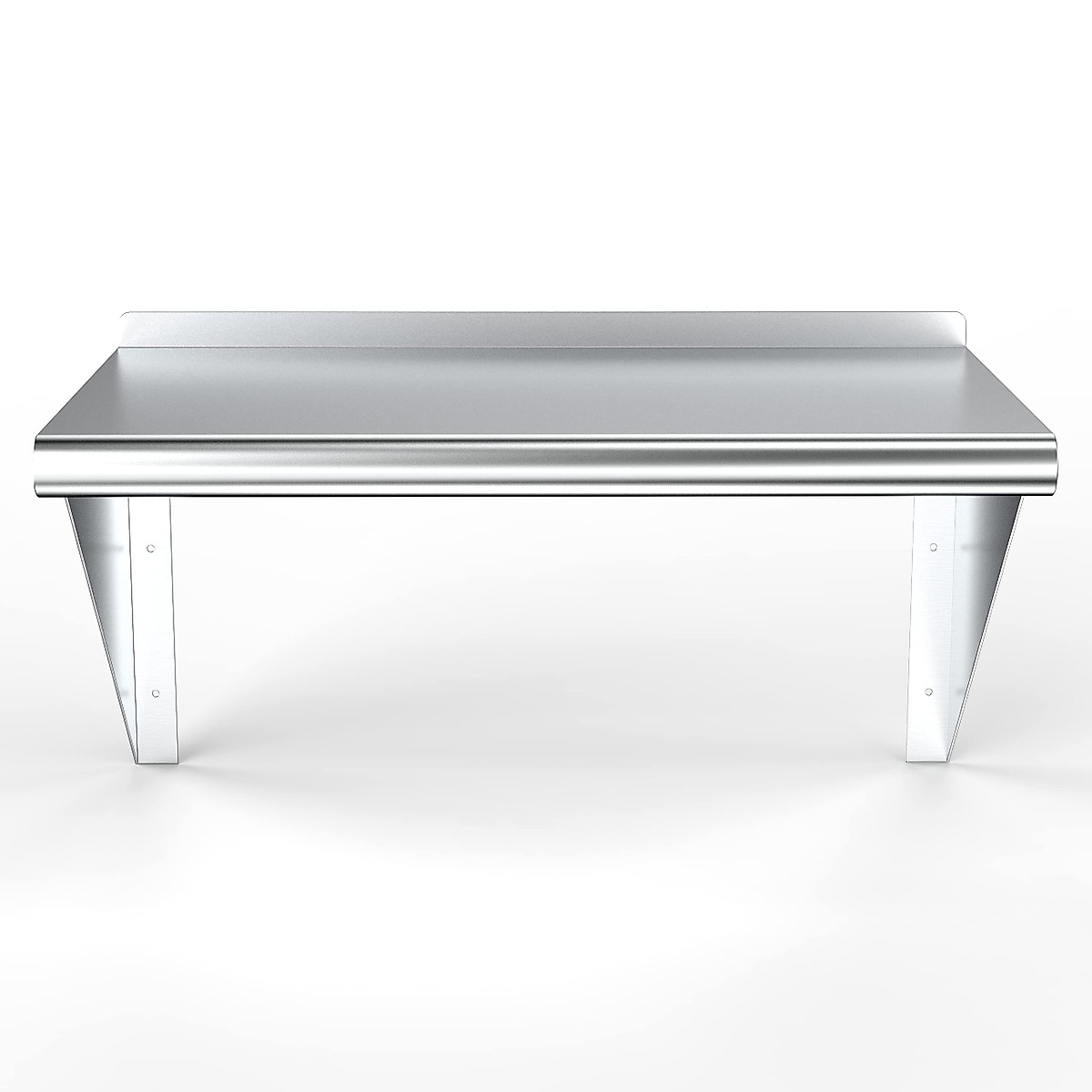 Express KitchQuip NSF Certified 18 Gauge Heavy Duty Stainless Steel Wall Shelf with Brackets for Kitchens, Utility Rooms, Storage, Offices & Home (24"x18")