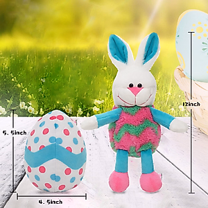 HO-EF Bunny Stuffed Animal, 8.5" Plush Bunny with Floppy Ears, Machine Washable& Softness, Pink Rabbit Toys for Girls Boys Kids Babies Great Birthday Gifts Decorations