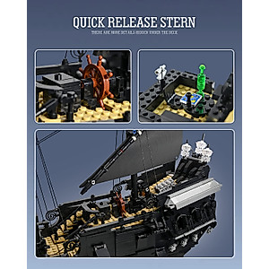 Nifeliz Black Skull Pirates Ship Building Blocks Kits, Model Set and Assembly Toy for Teens and Adult, Makes a Great Gift for People who Like Creative Play and Adventures, New 2023 (3423Pcs)