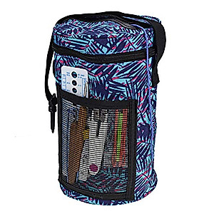 LNKA Knitting Bag for Yarn Storage,Crochet Hooks, Needles and Woolfor Accessories and Slits on Top to Protect Yarn and Prevent Tangling (Free 6 Pack Cotton Mini Yarn) (Medium Size+6 Pack Yarn)