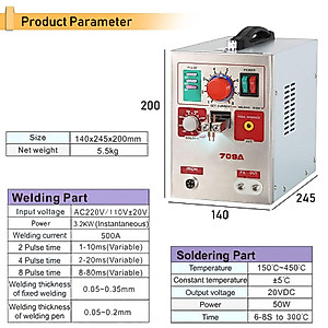 709a Small Lithium Battery Spot Welder,Power Battery Welding Electric Welding Pen Butt Welding Machine Fast Welding Lead Sheet for Various Accumulators and Button Batteries