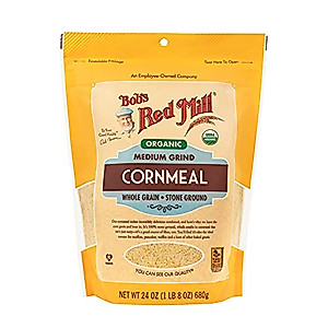 Bob's Red Mill Organic Cornmeal Medium, 24 oz, 2 pk