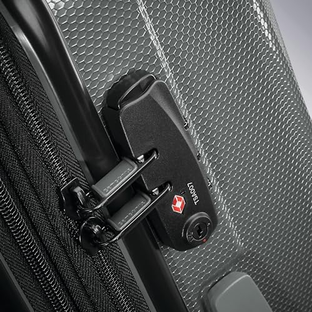 Samsonite SWERV DLX Spinner 4 Wheel 21 Inch Hard Side Travel Suitcase with Side Carry Handle, Telescopic Handle, and TSA Lock, Silver