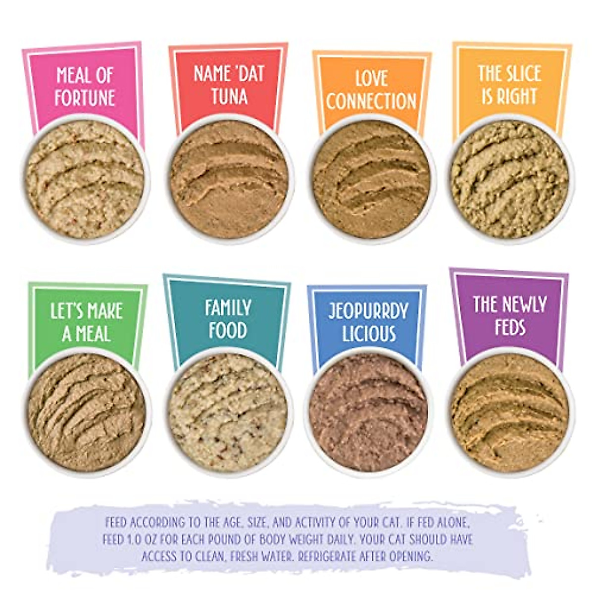 Weruva Slide N' Serve Paté Wet Cat Food, The Showcase Chowdown Slide N' Serve 2.8oz Pouch Variety Pack of 16, Multi Color