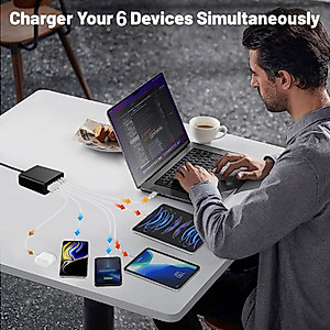 USB C Charger Block, Fast Charging Station，GaN 160w Multiple Port Fast Charging Station USB C Wall Charger Block Comaptible for MacBook Surface Thinkpad Dell Steam Deck iPad iPhone 14 13 12 Pro Max