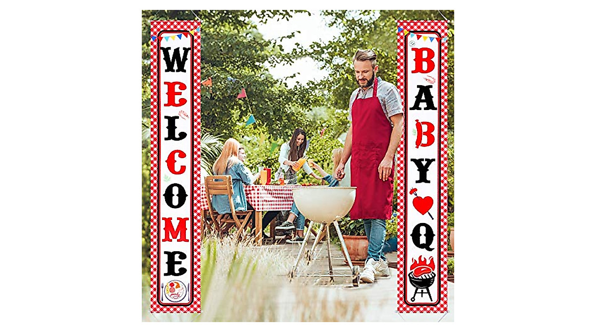 Baby Q BBQ Banner for Summer Parties | Outdoor & Indoor Decor