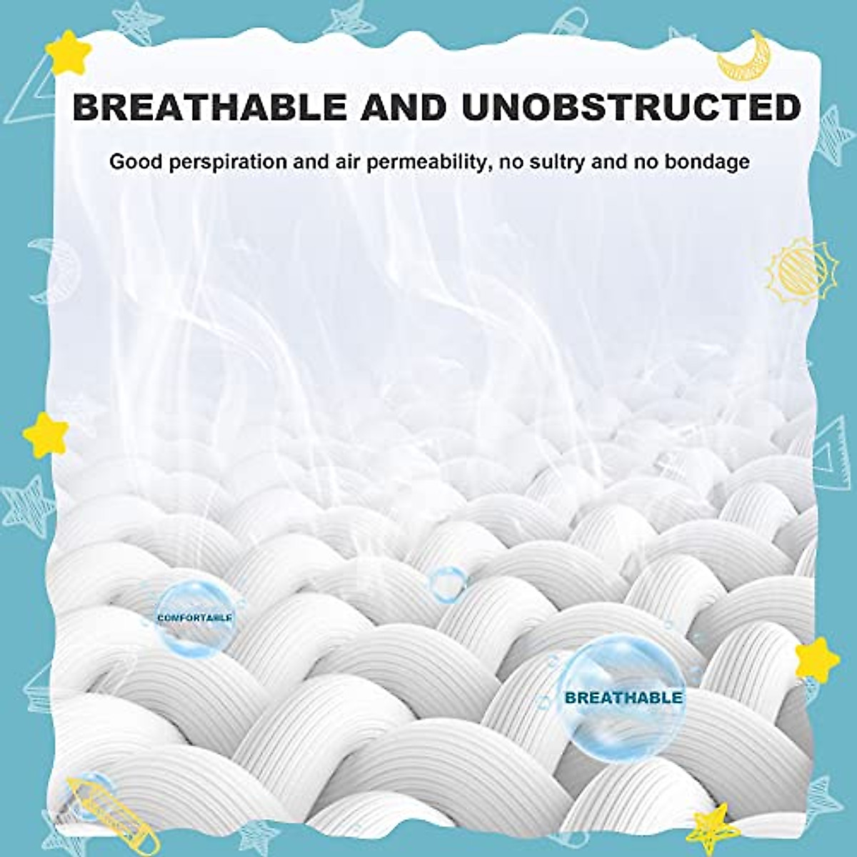 Sheal Individually Packaged 100PCS 5-Colors Gradient Disposable Kids Face Masks